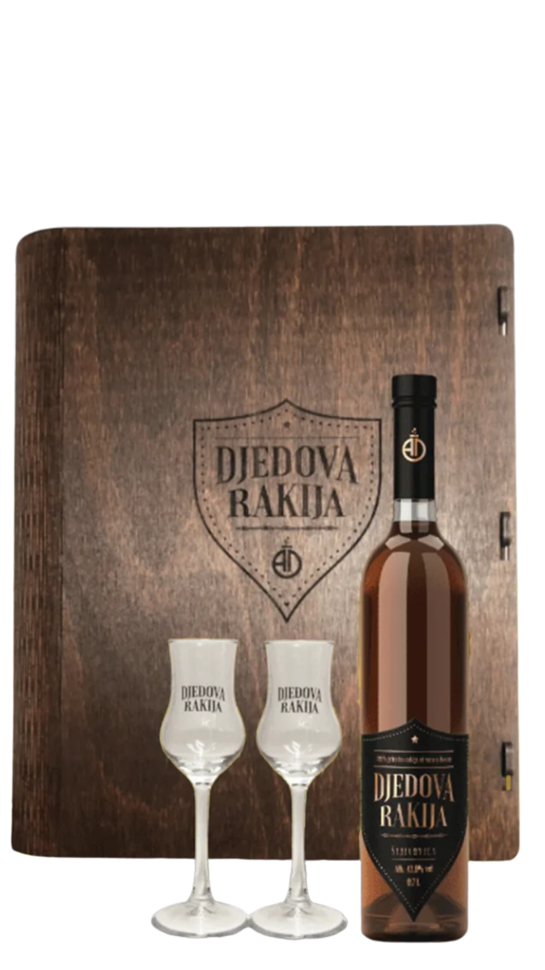 Djedova Rakija Gift Pack 700ml + x2 Glasses – Podrum Food & Liquor